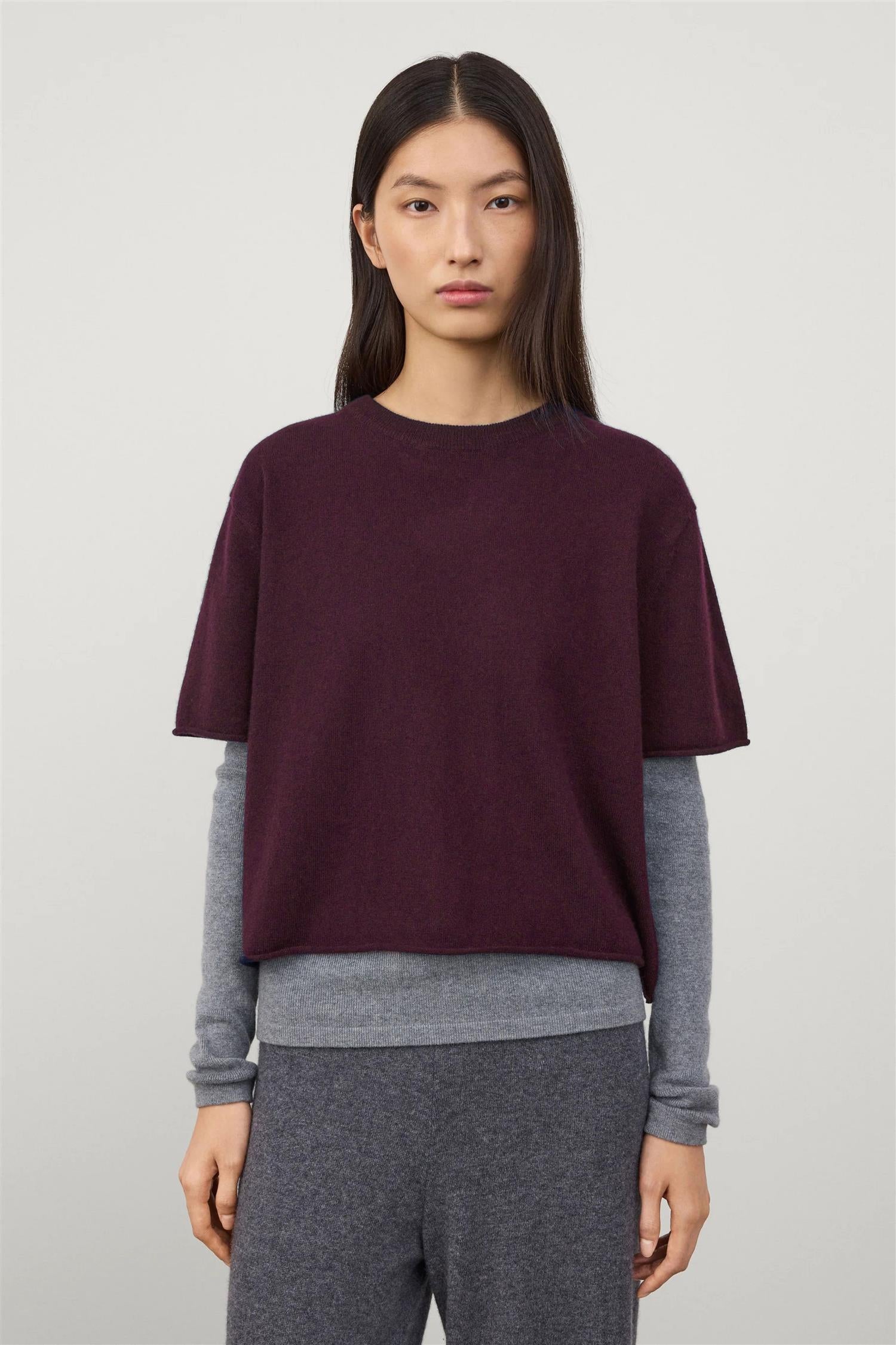 Cila Cashmere T-Shirt Mahogany – DenDama